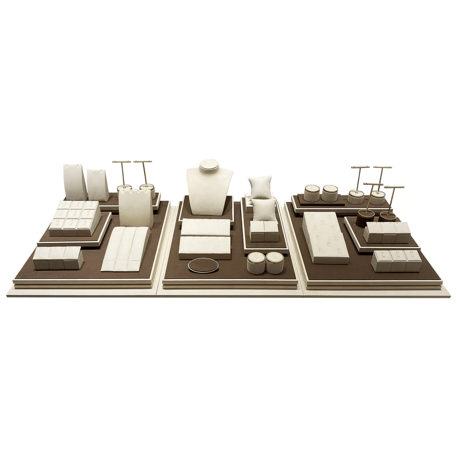 Jewelry Display Set Stand Blue/Beige DS010 - Barak Trading