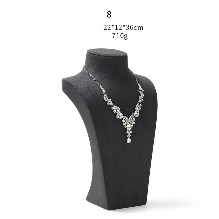Necklace Jewelry Display Stand Black Color & Microfiber Material NK039 ...