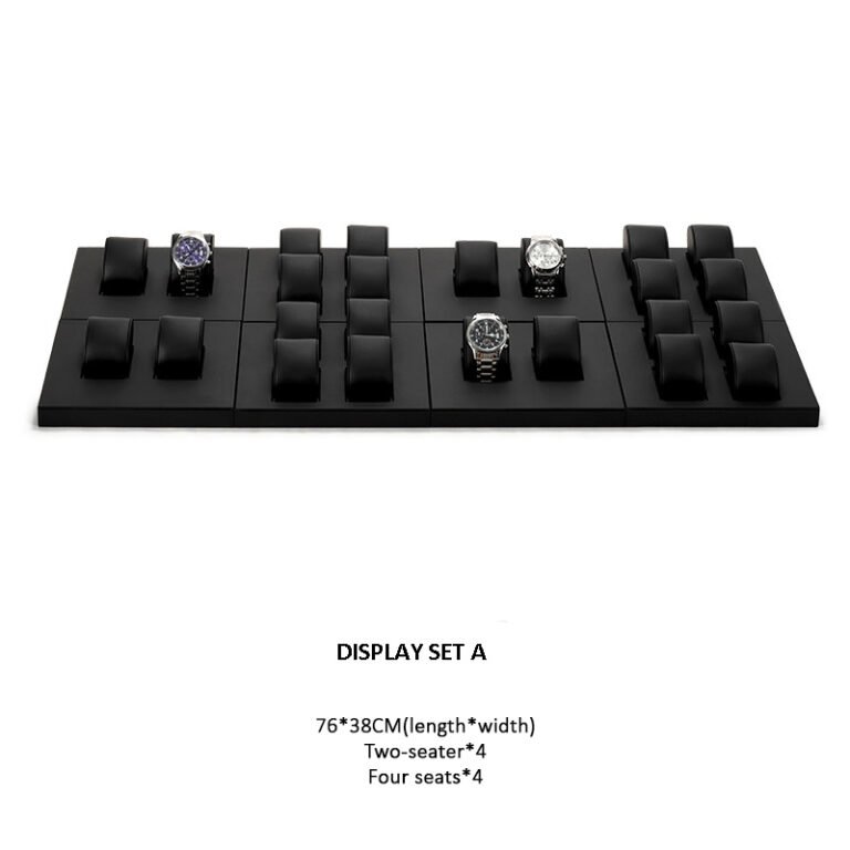 Watch Display Stand Set Black Color & Leather Material WS026 - Barak ...