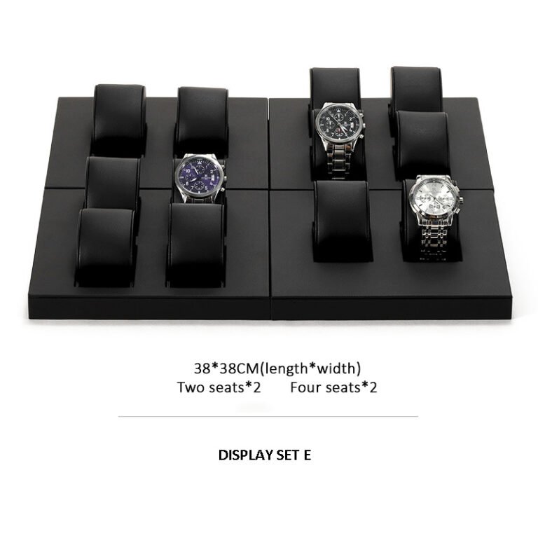 Watch Display Stand Set Black Color & Leather Material WS026 - Barak ...