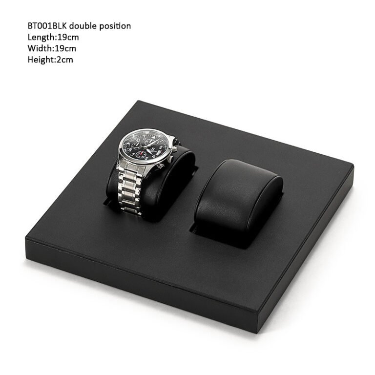 Watch Display Stand Set Black Color & Leather Material WS026 - Barak ...