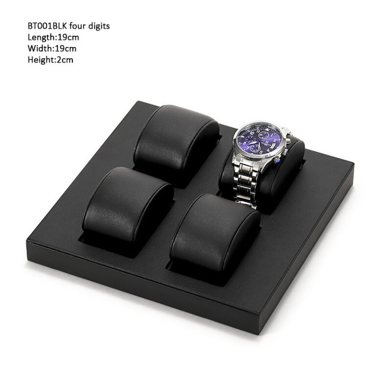 Watch Display Stand Set Black Color & Leather Material WS026 - Barak ...